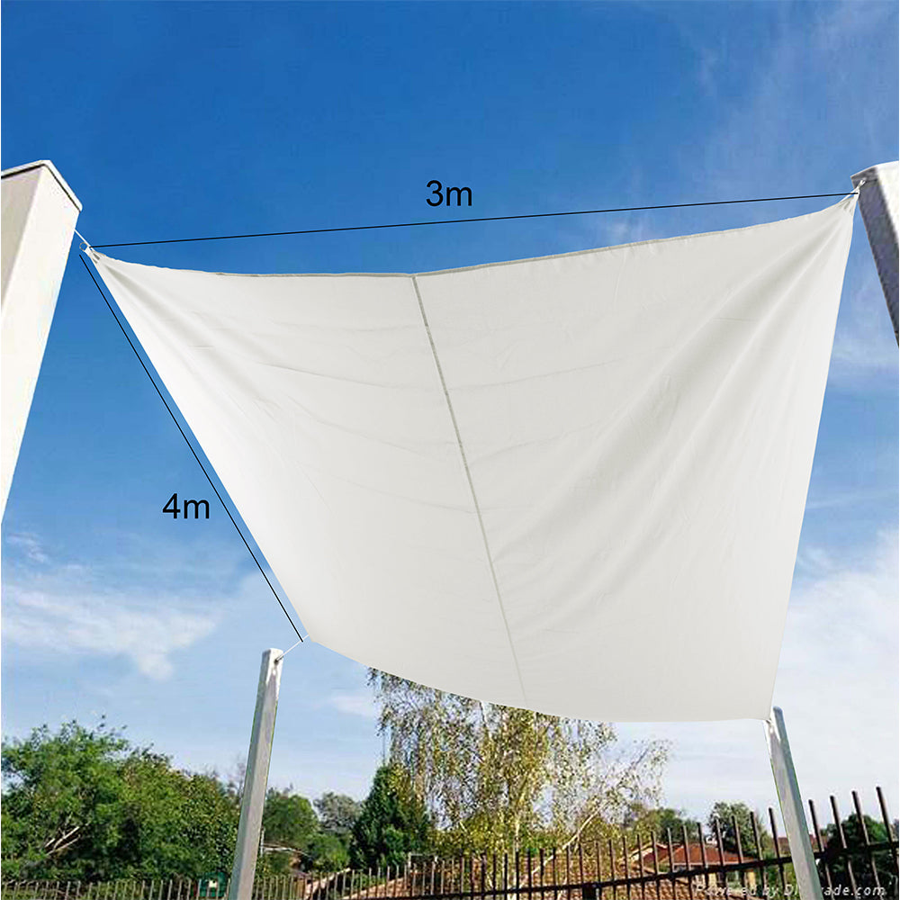 Anchor 3x4 meters Rectangle Waterproof Sun Shade Sail Patio Pool Top C ...